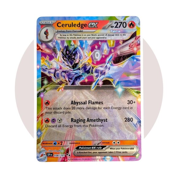 Pokemon | Toys | Surging Sparks Pokemon Card Ceruledge Ex 3691 | Poshmark